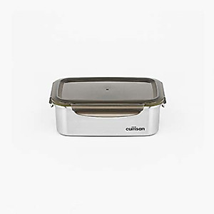 CUITISAN SIGNATURE RECTANGLE AIRTIGHT CONTAINER NO. 5 23.0oz, STAINLESS STEEL FOOD CONTAINER, WATERPROOF, MICROWAVE and DISHWASHER AVAILABLE