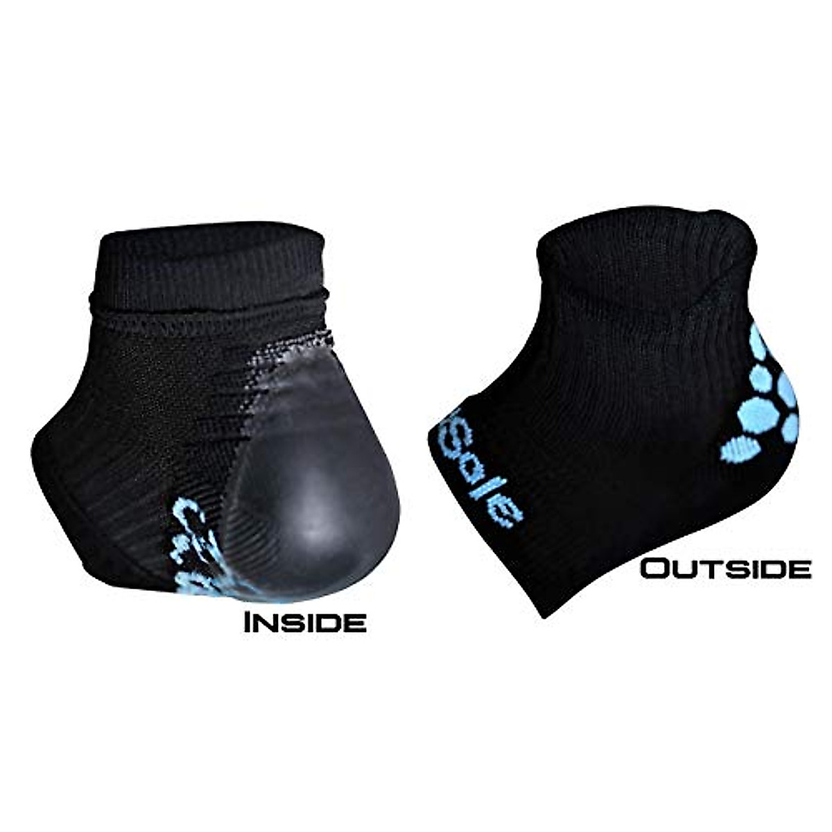 KidSole RX Gel Sports Sock for Kids with Heel Sensitivity from Severs Disease, Plantar Fasciitis (Toddler 11-2, Black)