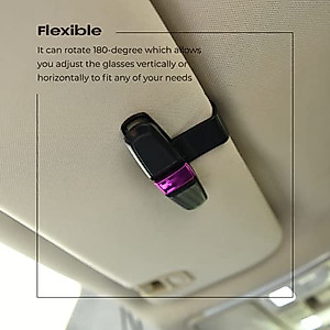 Readerest Sunglass Holder for Car - Glasses Clip Organizer for Car Sun Visor - Sunglasses Mount with Ticket Card - 180-Degree Rotational Clip - Eyeglass Holders for Cars - Glasses Hanger Accessories