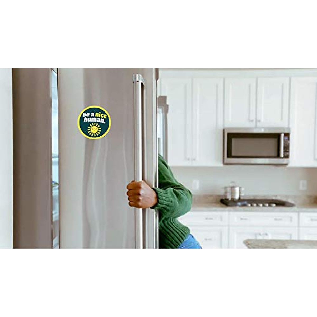 Be a Nice Human Sticker Magnet Decal for Fridge, Car, Locker, Whiteboard, Be Kind, Spread Kindness, 5 Inches (Nice Human)