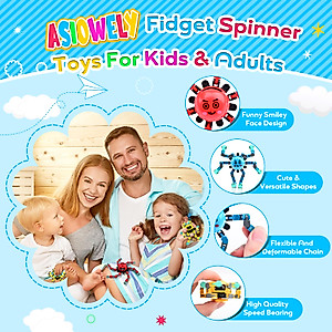 ASIOWELY Transformable Fidget Spinner Toys for Kids and Adults,3 PCS Easter Basket Stuffers Finger Sensory Toy for Teens with Autism ADHD Anxiety Relief,Birthdays Gifts for Boys Girls Travel Game