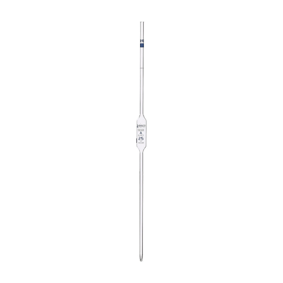 EISCO Volumetric Pipette, 25mL - Class A - Blue Markings - Borosilicate Glass