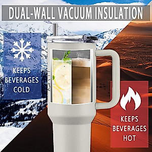 Uibunoo Gift Idea for Campers, Life Is Better at the Campsite Tumbler with Handle, 40 Oz Stainless Steel Camp Tumbler, Camper Gifts for Campers Women Men, Camping Lovers, Camp Gift for Birthday