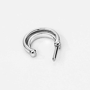 FANSING 16g 6mm Septum Ring for Women 316L Surgical Steel Septum Clicker Hypoallergenic Septum Jewelry 16 Gauge Crescent Moon Piercing Clicker