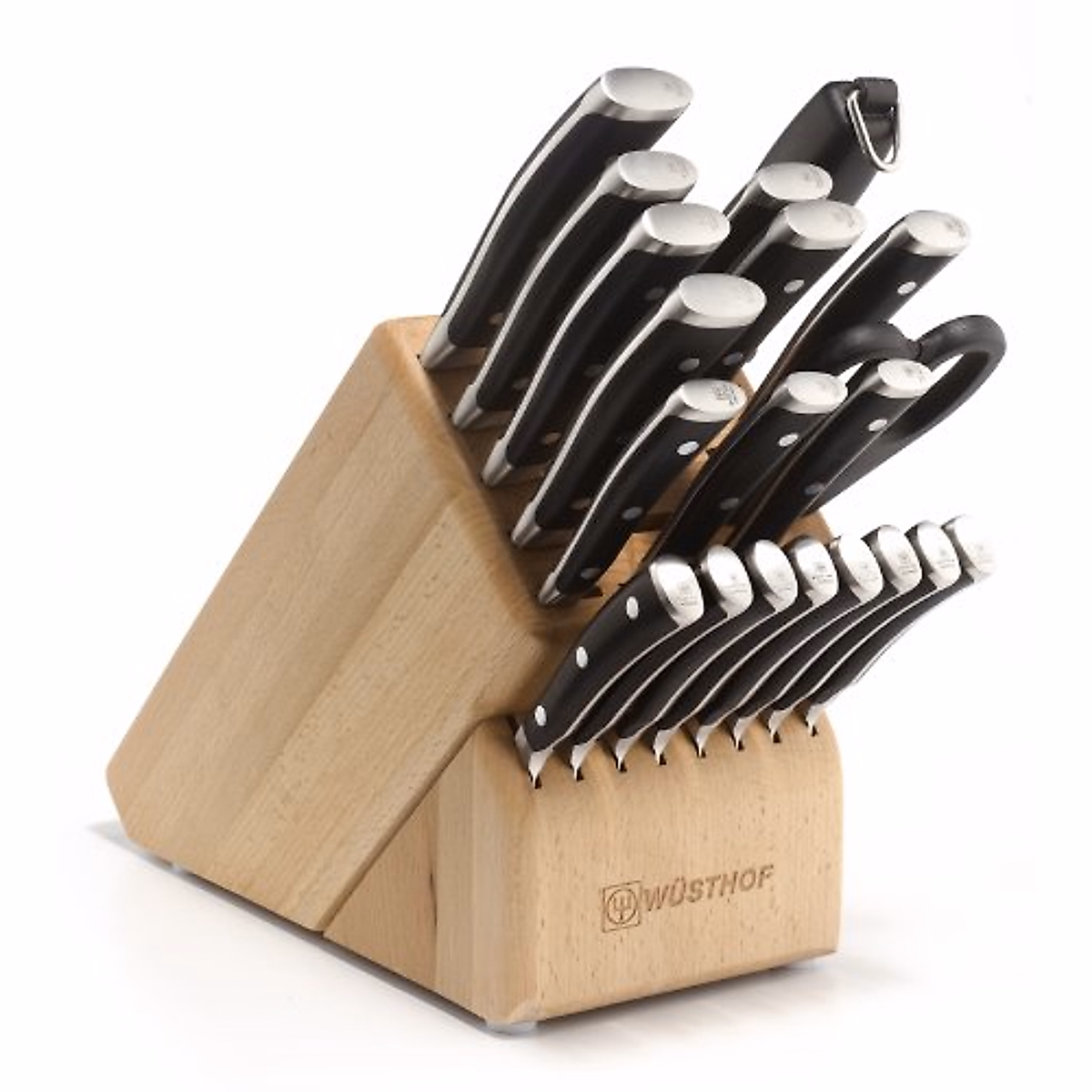 Wusthof Classic IKON Twenty-Two Piece Block Set, 22, Black, Stainless