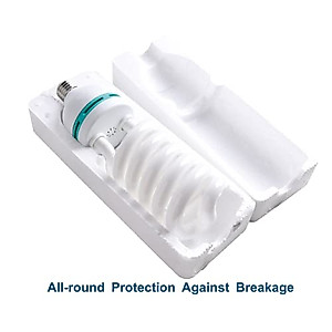 2Pcs 135W Light Bulb 5500K CFL Roas Daylight Spiral Softbox Lighting Kit Bulb in E27/E26 Socket for Photography Photo Box (85w-2p), 135w-2p