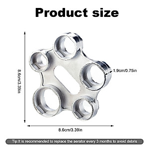 Gosknor 10 in 1 Faucet Aerator Removal Tool, Universal Metal Aerator Wrench Key for Sink Faucets Removal & Installation Durable Faucet Wrench for Bathroom & Kitchen Tap Maintenance