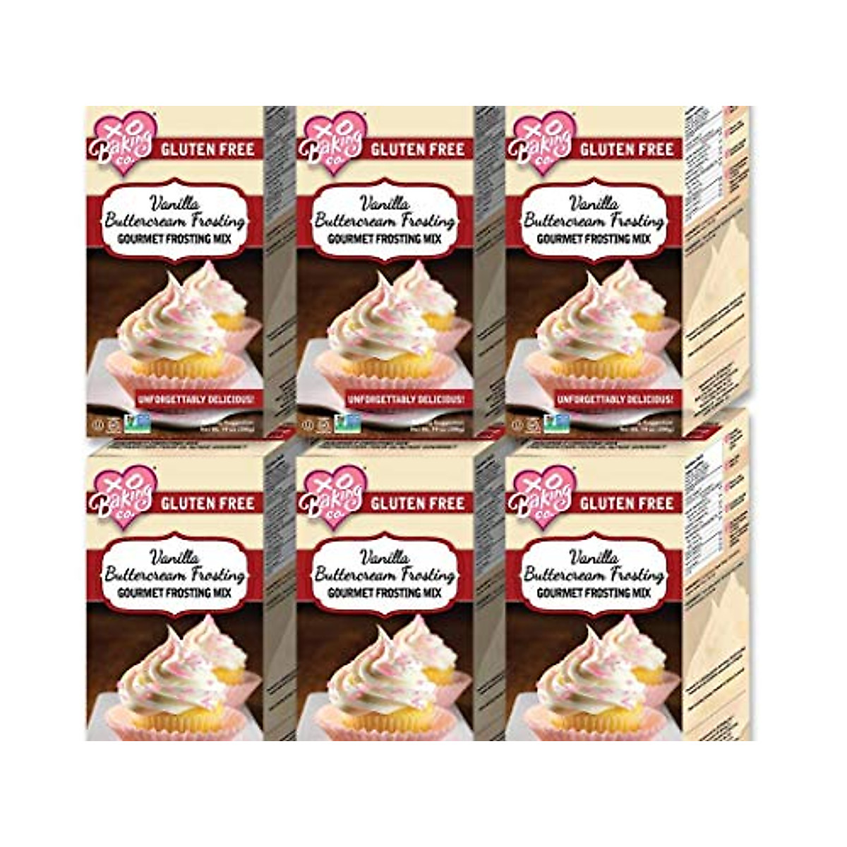 XO Baking Gourmet Vanilla Buttercream Frosting Mix - Gluten-Free Non-GMO Vanilla Frosting
