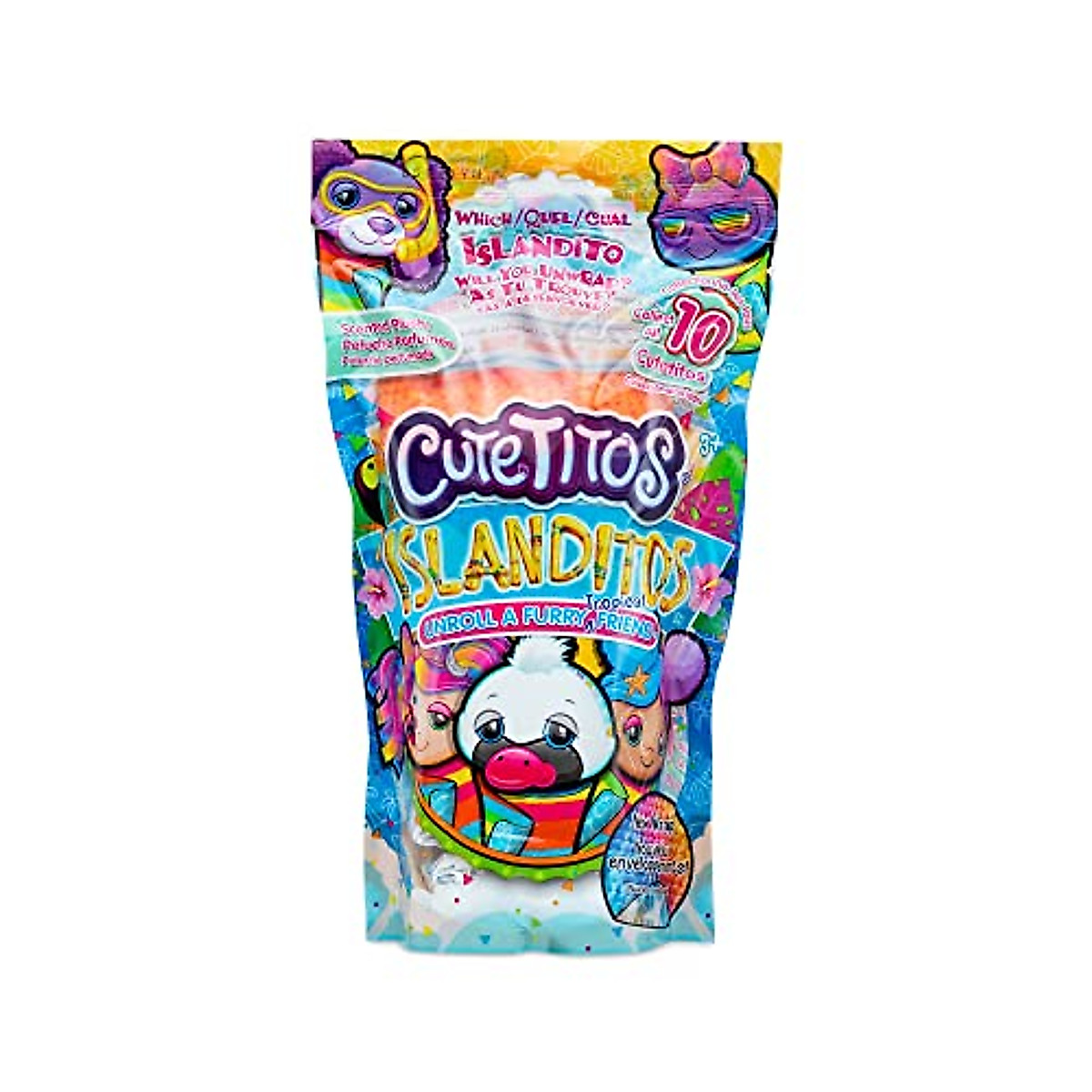 Cutetitos New Island Theme - Scented Islanditos - Surprise Stuffed Animals - Collectible Island Plush - Series 1