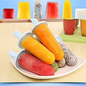 Popsicle Molds 3 Sets Ice Pop Molds Ice Pop Maker with Funnel and Brush, 3 Colors