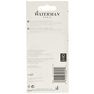 Waterman Fountain Pen Cartridges, Black, 8-Pack (52021W)