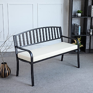 Waterproof Bench Cushion for Outdoor Furniture Garden Porch Swing Cushions for Long Patio Chair Window Seat Pad 40 inch x 18, Beige