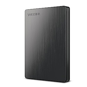 Toshiba Canvio Slim II 1TB Portable External Hard Drive, Black (HDTD210XK3E1)