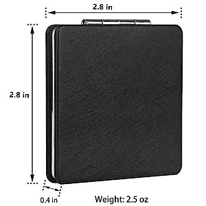 mpowtech Magnifying Silver Compact Mirror - Mix Diamond Mirror 1x/2x Magnification Travel Makeup Mirror,Double Sided Small Pocket Mirror,Folding Purse Mirror,Cosmetic Mirror for Gift