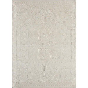 LUXE WEAVERS Moroccan Medallion Cream 5X7 Area Rug