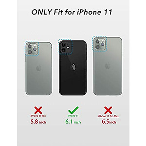 YOUMAKER Metallic Designed for iPhone 11 Case, Full Body Rugged with Built-in Screen Protector Heavy Duty Protection Slim Fit Shockproof Cover for iPhone 11 Case 6.1 Inch-Black