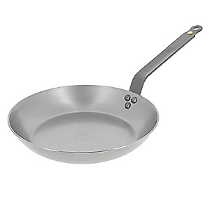 de Buyer MINERAL B Carbon Steel Fry Pan - 8” - Ideal for Searing, Sauteing & Reheating - Naturally Nonstick - Made in France