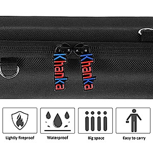 Khanka Hard Travel Case + Silicone Case Replacement for JBL Flip 6 Waterproof Portable Bluetooth Speaker (black)