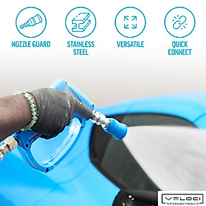 MTM Hydro Acqualine Pressure Washer Nozzle Guard Holder Tips Protector with 1/4” Quick Coupler Plug, 25 Degrees 4.5