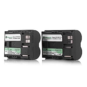 Powerextra 2 Pack Replacement BP-511 Battery for Canon BP-511A and 5D 50D 40D 20D 30D 10D Digital Rebel 1D D60 300D D30 Kiss Powershot G5 Pro 1 G2 G3 G6 G1 Pro90
