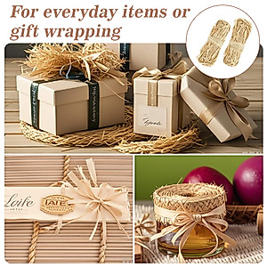 3PCS Sukh Raffia Ribbon Raffia Grass - Raffia Straw for Florist Bouquets Decoration Crafts Ribbon for Wrapping Christmas Birthday Raffia Grass Wrap Ribbon