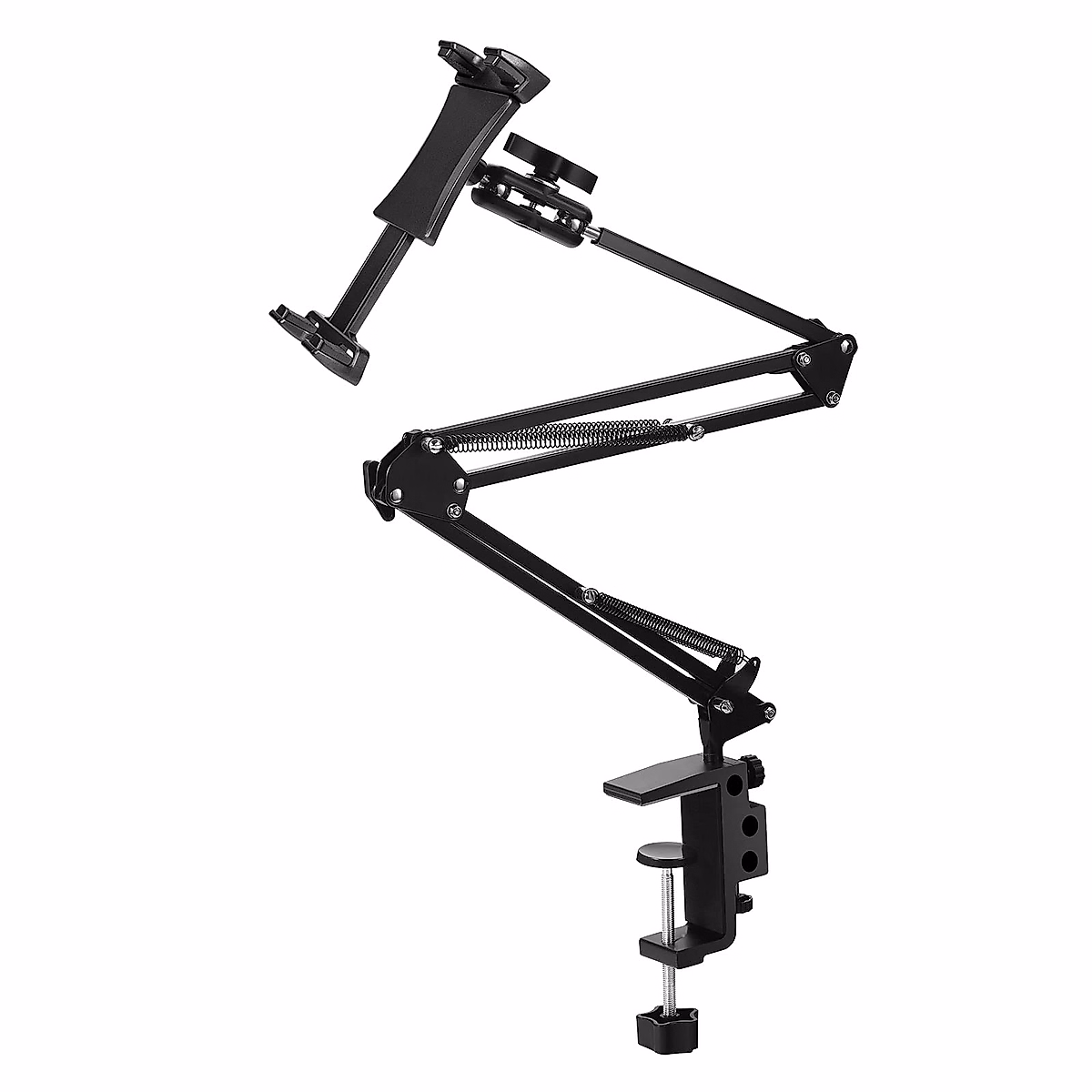 Foldable Phone Tablet Mount Holder – Aluminum Universal Flexible Tablet Bracket Mount Holder Adjustable and Compatible with 4-13 Inches Smartphones Tablets iPad/iPad Air/iPad Pro/Nintendo Switch