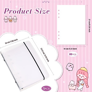 Spakon Sticker Collecting Album Sheets Reusable Sticker Book Sticker Collection Accessories for Collecting Back to School Gifts, A6/A5(A5, 1 Piece)