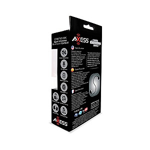 AXESS EPBT101 Bluetooth Headphone with Hands-Free Calling & Built-in Rechargeable Battery, Black