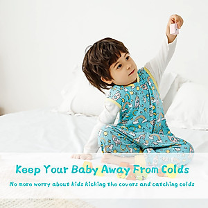 WONDAY Toddler Sleep Sack 2 Pack, Sleep Sack 2t-3t, Sleep Sack Baby Wearable Blanket, Toddler Baby Sleep Sacks with Feet, Sleeveless Toddler Sleeping Sack