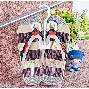WellieSTR 100 Pcs (White) Plastic Slippers Leather Shoes Drying Shelf Hanger Shoes Hanger Drying Rack