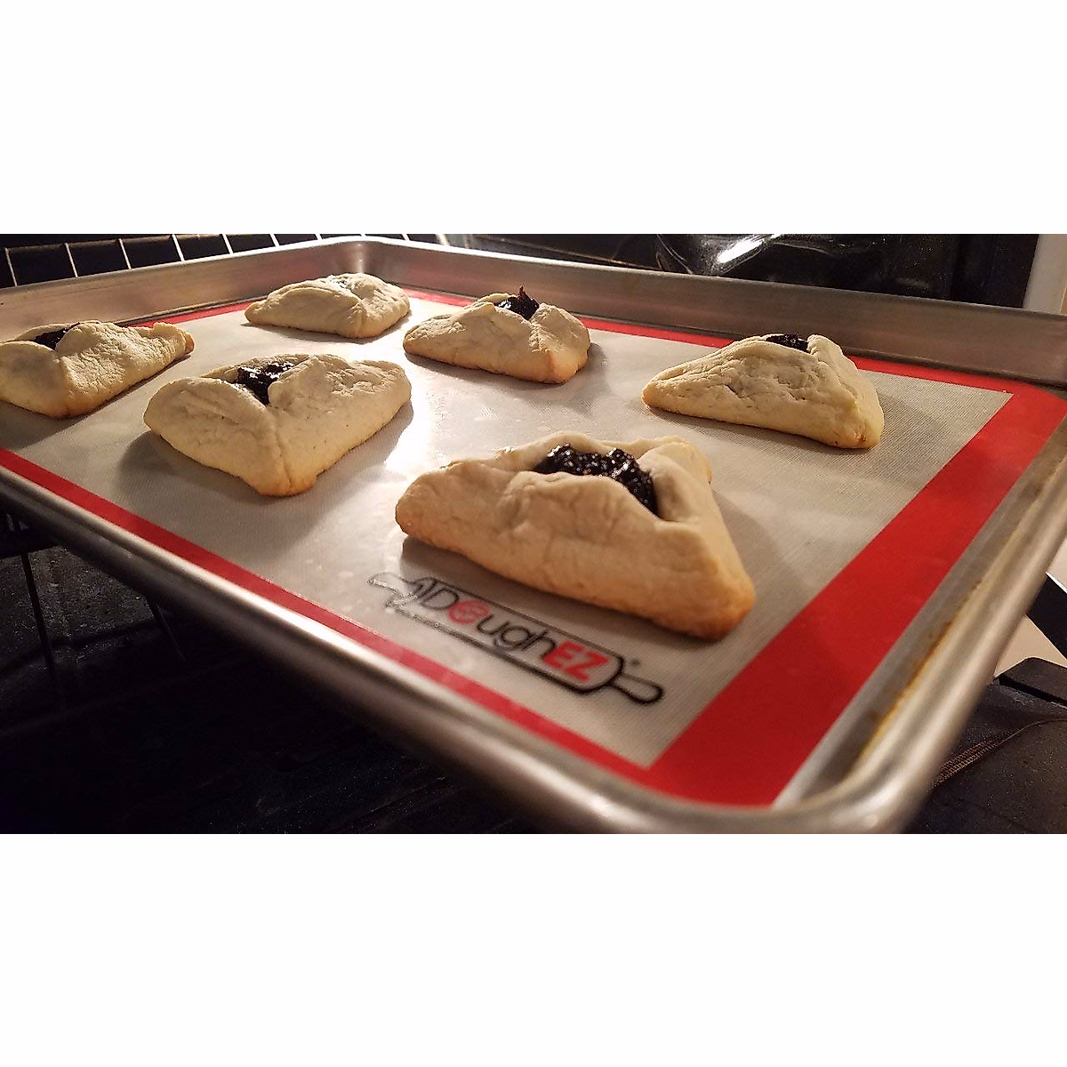 DoughEZ Silicone Non-stick Reusable Silicone Fiber Mesh Baking Mat, Oven Safe Up to 480° F, Dishwasher Safe, BPA Free, 11 x 16.5-Inch