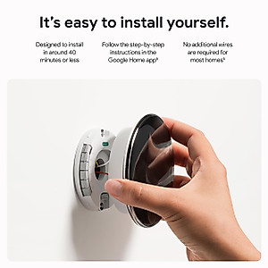 Google Nest Learning Thermostat (4th Gen, 2024) with Nest Temperature Sensor - Energy Saving Smart Thermostat with Adaptive Eco - Works with Alexa and Google Home App - Polished Obsidian