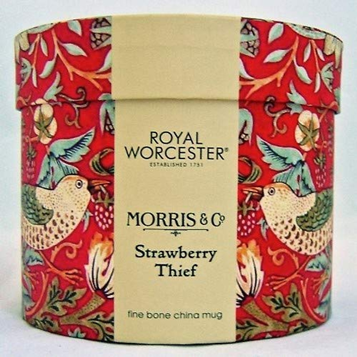 Portmeirion Strawberry Thief Mug, 0.35L Red