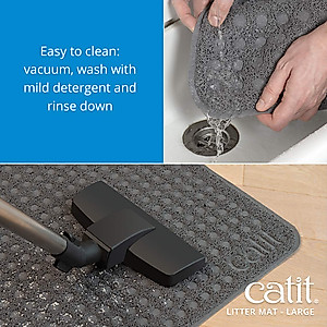 Catit Cat Litter Mat, Rectangle, Large, Grey, 44366