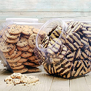 Cornucopia Gallon Plastic Container Candy Jars (2-Pack); Hexagon Shaped Countertop Display Containers; Cookie and Snack Storage