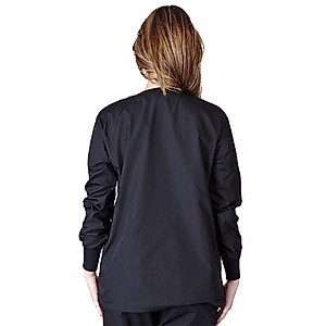 Natural Uniforms Warm Up Scrub Jacket-Black-Large