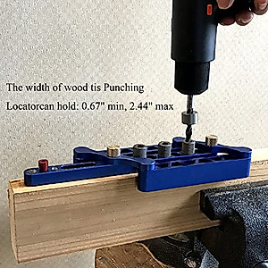 Update Self Centering Dowelling Jig Wood Dowel Hole Drilling Guide 1/4" 5/16" 3/8" Woodworking Positioner Locator