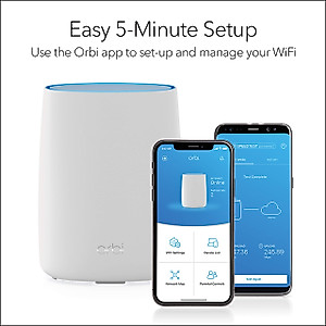 NETGEAR Orbi Tri-Band WiFi Router with 4G LTE Modem Built-in (LBR20) for Primary or Backup Internet | Supports AT&T and T-Mobile | Coverage up to 2,000 sq. ft. | AC2200 WiFi (LBR20-100NAS) (Renewed)