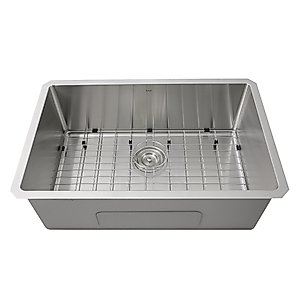 Nantucket Sinks SR3018 30-Inch Small Radius Rectangle Stainless Steel Undermount Kitchen Sink