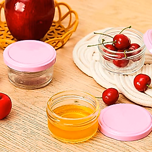 12 Pcs Small Glass Condiment Containers with Lids Glass Jars with Lids Salad Dressing Container glass Food Storage Containers Reusable Sauce Cups Mini Glass Jars for Picnic Travel 2.53 oz