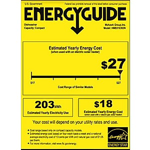 hOmeLabs Digital Countertop Dishwasher with 6 Place Settings - Energy Star Certified with 7 Programs - with Dish Rack, Cup Shelf, and Cutlery Basket - Ideal for Small Apartments, Dorms, Boats, and RVs