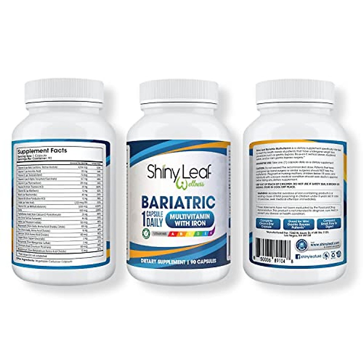 Bariatric Multivitamin with Iron Once-a-Day and Cherry Chewable Calcium Citrate for Post Bariatric Surgery Including Gastric Bypass and Sleeve (3 Months)