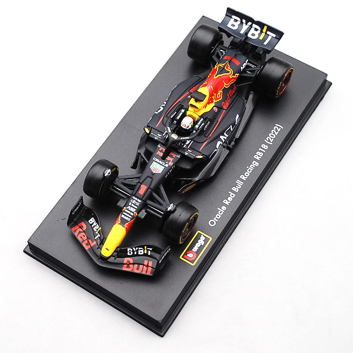 Bburago 1:43 New 2022 F1 Red Bull Racing RB18 1# Verstappen Special Paint Formula One Alloy Super Toy Car Model (RB18#1 W/Helmet)