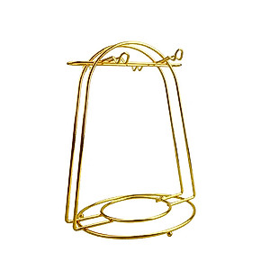 YY YEARCHY Coffee Mug Holder, Espresso Cups Holder Cup Drying Rack Cups Drainer Stand Metal Mug Tree Cups Organizer with 4 Hook Hangers for Kitchen Counter and Tea Party(Gold)