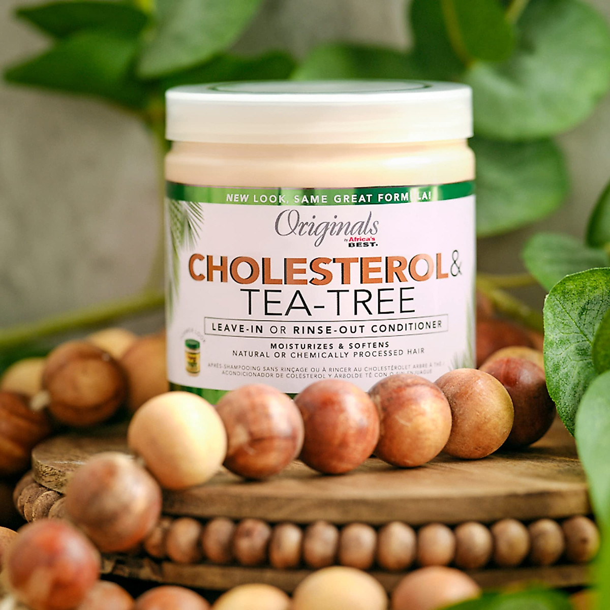 Originals by Africa's Best Cholesterol Tea Tree Oil, Rinse-Out Plus Leave in Conditioner, Repair and Revitalize Damaged, Dry, Overprocessed Hair, 15 oz