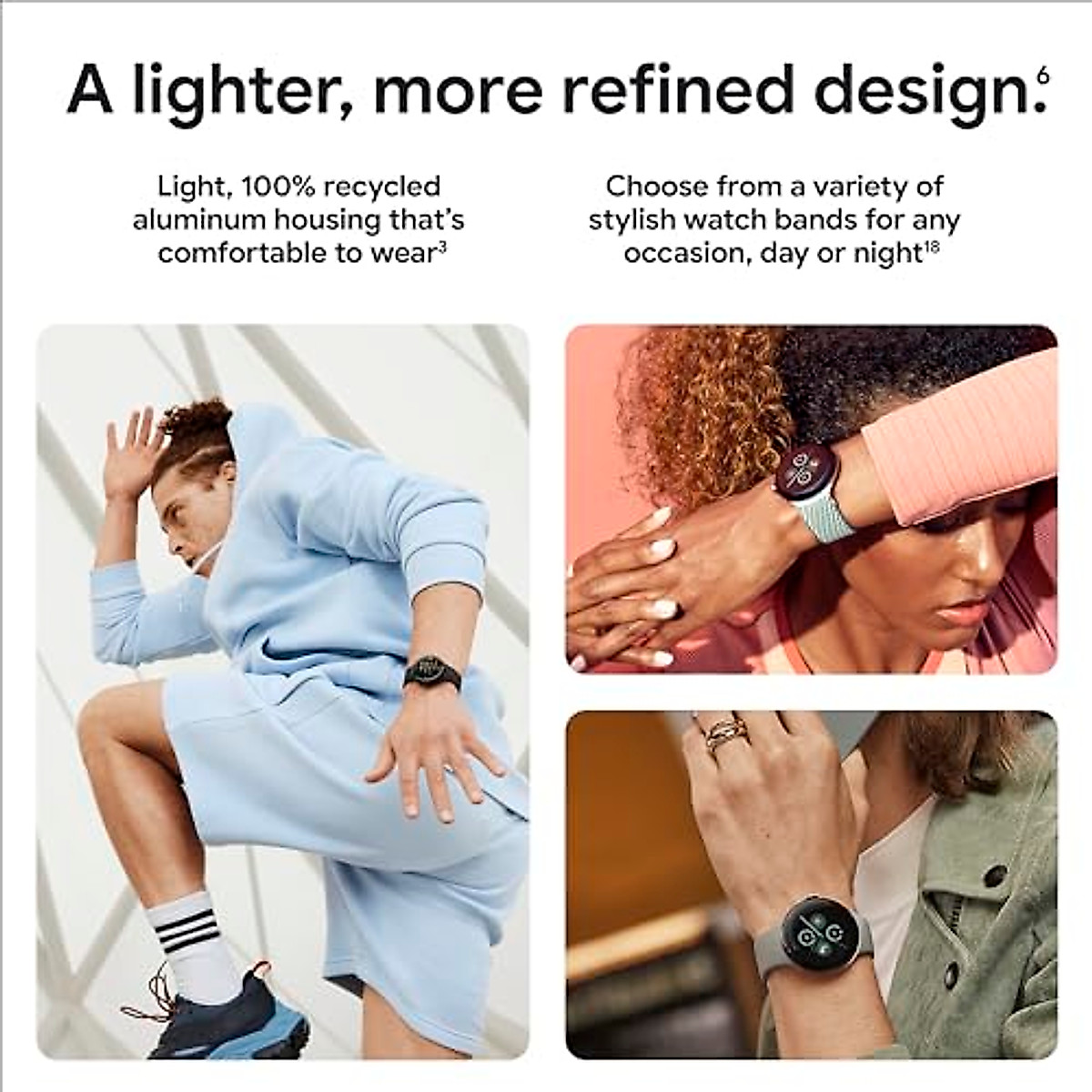 Google Pixel Watch 2 (Previous Model) with the Best of Fitbit - Heart Rate Tracking, Stress Management, Safety Features - Android Smartwatch - Matte Black Aluminum Case - Obsidian Active Band - LTE