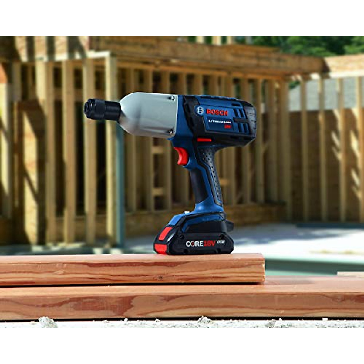 BOSCH HTH182-B25 18V High Torque Impact Wrench w/ 7/16" Hex w/ (2) 4.0 Ah CORE Compact Batteries