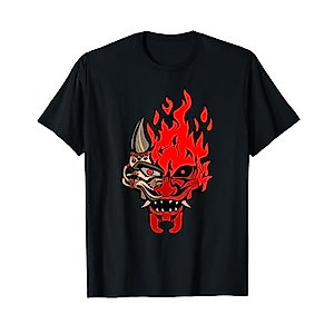 OniCyborg Cyberpunk Oni Samurai Evil Maskman Cool Streetwear T-Shirt
