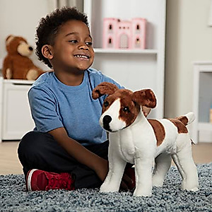 Melissa & Doug Giant Jack Russell Terrier - Lifelike Stuffed Animal Dog (over 12 inches tall)