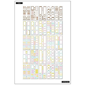 The Happy Planner Sticker Pack for Calendars, Journals and Projects –Multi-Color, Easy Peel – Scrapbook Accessories – Colorful Boxes Theme – 100 Sheets, 1985 Stickers Total